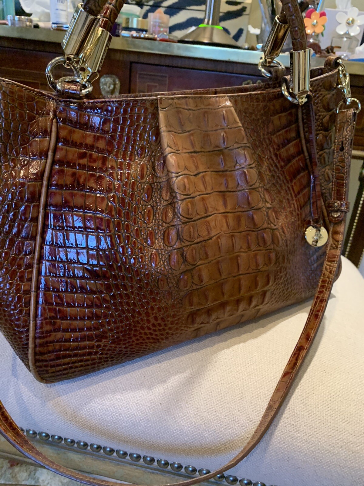 Brahmin Ruby In Toasted Almond Handbag Purse Bag Dust Bag | eBay