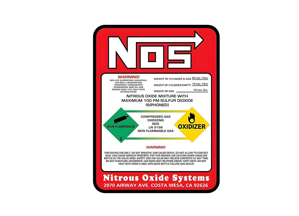 X2 NOS Nitrous Oxide Sticker 120mm X 160mm | eBay