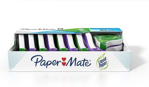 Paper Mate Liquid Paper DryLine, Extra Long Tape, Assorted Colors, 10 ...