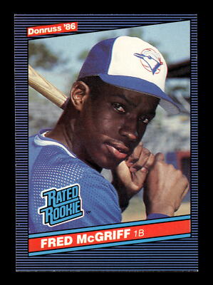 Fred McGriff 1986 Donruss #28 RC Rookie Card Toronto Blue Jays Braves ...