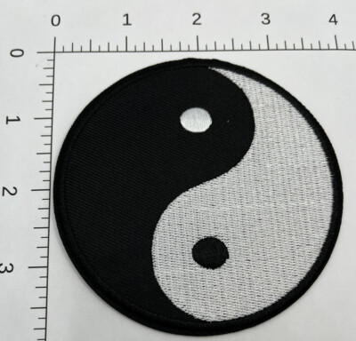 Ying Yang Chinese Symbol Iron-on Embroidered Hard Rock Band Patches ...