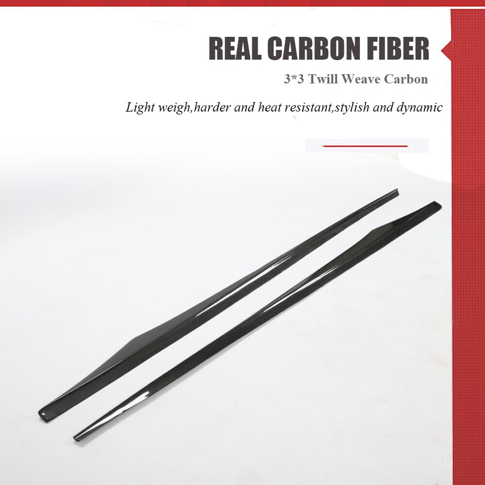 For BMW F13 F12 M6 2-Door 2012-2018 REAL CARBON Side Skirt Extension ...