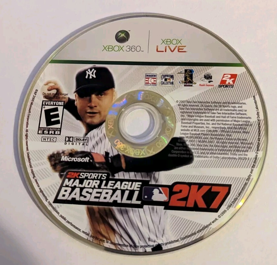 Major League Baseball 2K7 Disc Only (Microsoft Xbox 360, 2007) Jeter ...