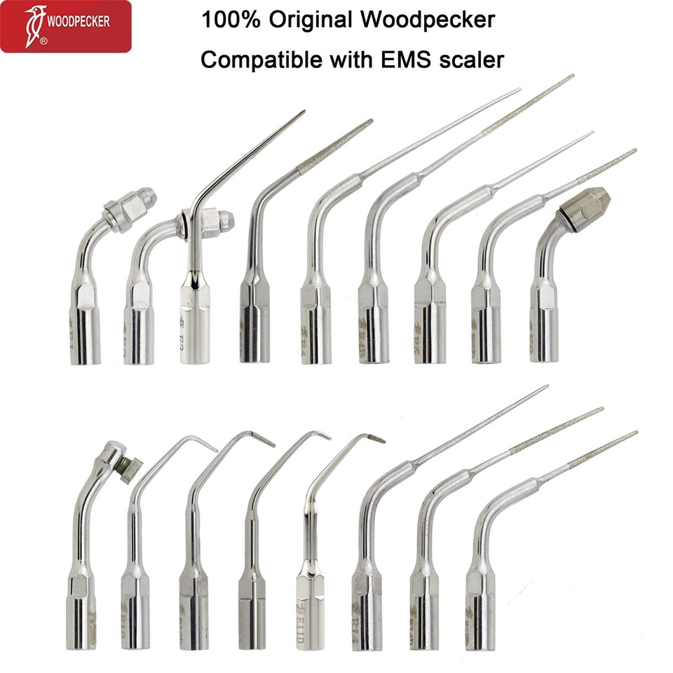 100% Woodpecker DTE Dental Ultrasonic Scaler Tips Endo Perio SATELEC ...