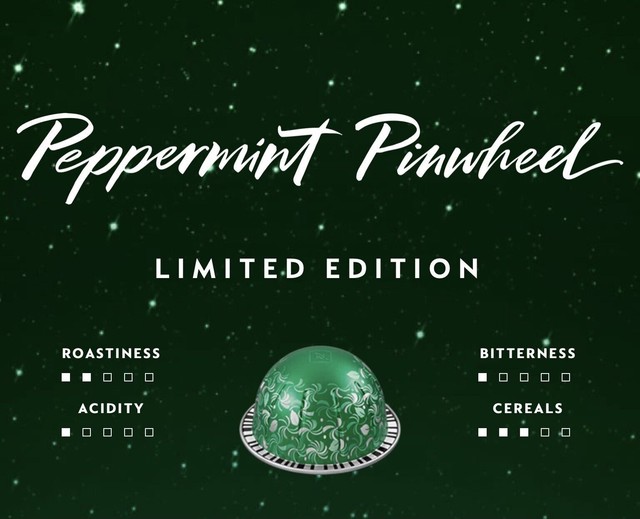 Nespresso Vertuoline Peppermint Pinwheel Coffee Capsule Pods - 10 Pods ...