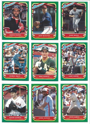 1987 FLEER STAR STICKERS - COMPLETE SET OF 132 (RYAN, RIPKEN, SCHMIDT ...
