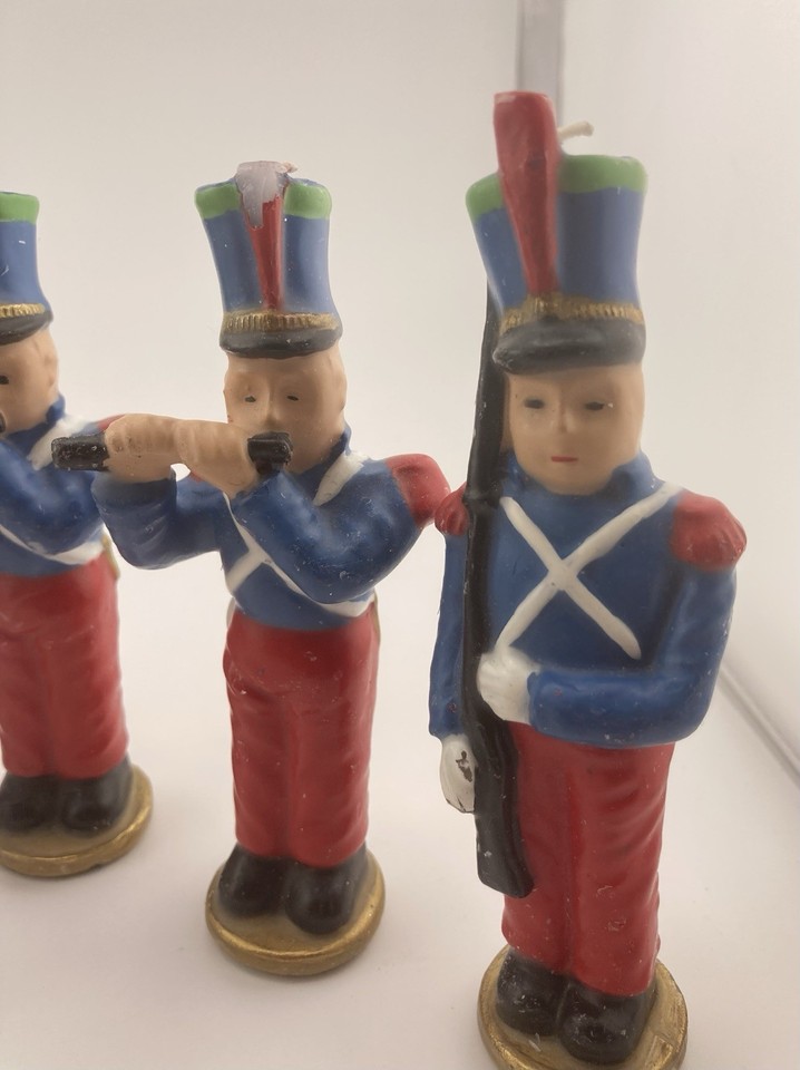 6 Vintage Christmas Toy Soldier Candles - 5” Tall Excellent | eBay