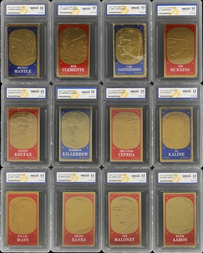 1965 Topps Gold Embossed All-Stars WCG Graded Complete Set (72/72) Feat ...