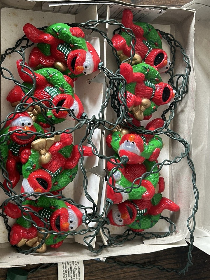 Vintage Elmo Christmas Lights by Kurt S. Adler light String set Sesame ...