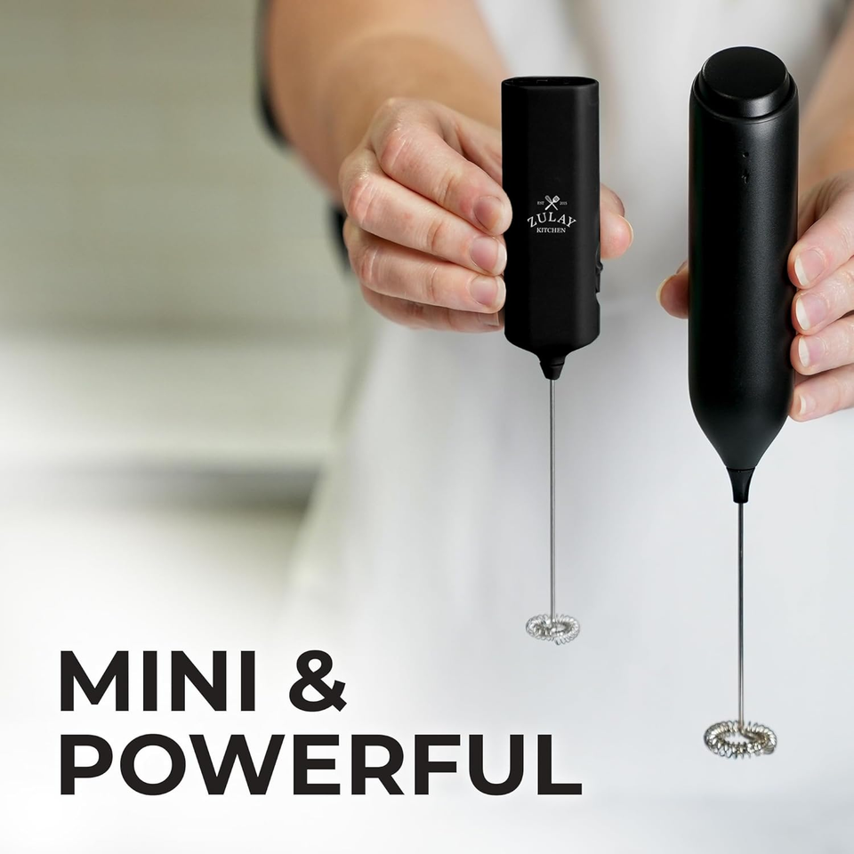 Powerful Mini Froth Milk Frother Wand - Electric Hand Mixer - Portable ...