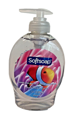 Softsoap Aquarium Liquid Hand Soap 7.5 oz Clown Fish Ocean Finding Nemo ...