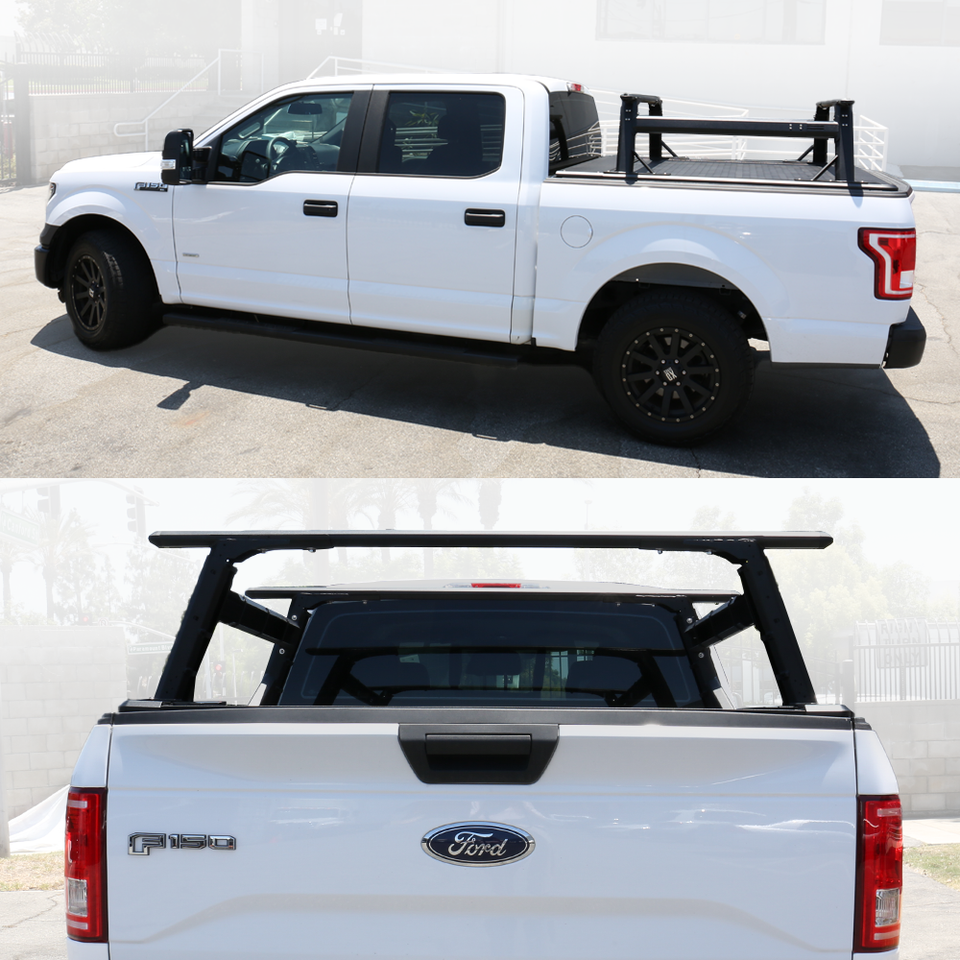 Rear Truck Bed Cover Rack Heavy Duty Paint Black Universal Fit for ...