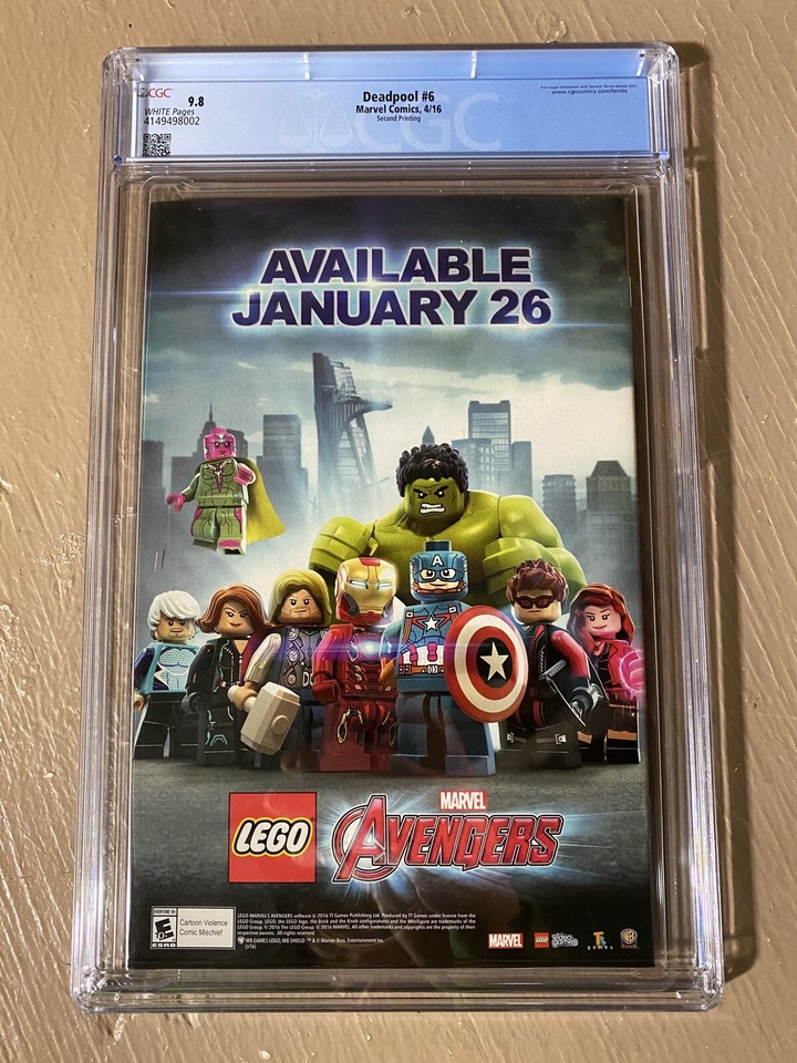 DEADPOOL #6 2nd Print CGC 9.8 Marvel Comics 2016 Warda Wilson 2099 Low ...