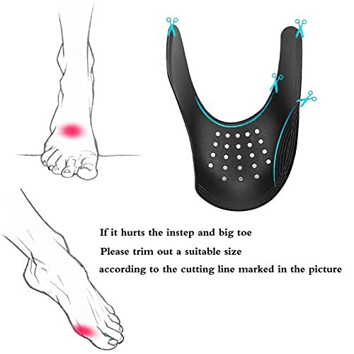 6 Pairs Anti-Wrinkle Shoe Toe Box Crease Protector for Men's 7-12 Women ...