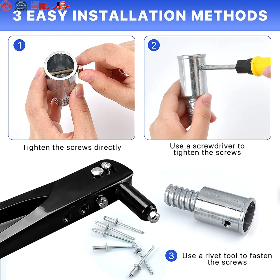 6Pcs Ultra Threaded Tip Replacement Repair Kit Metal Broom Handle ...