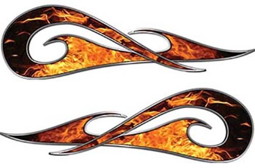 Tribal Car Truck Motorcycle Flame Decals Inferno 12" REFLECTIVE FL25 | eBay