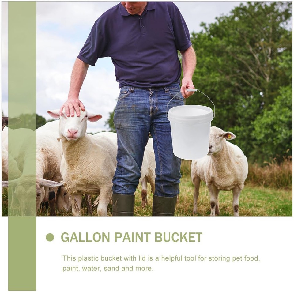 Plastic Barrel Containers with Lids Heavy Duty Buckets Small Paints ...