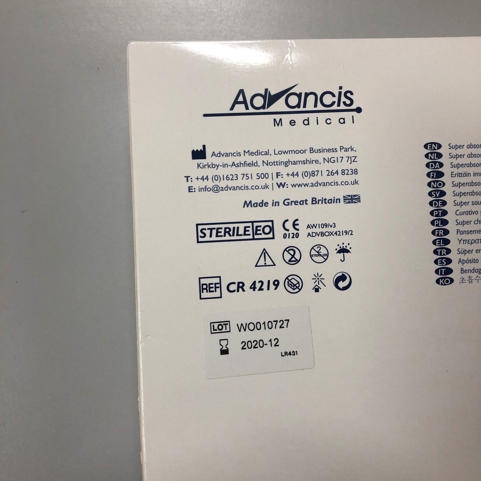 Advancis Medical Eclypse Foot Highly Absorbent Dressings #4 33 x 48cm ...