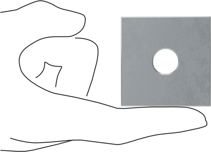 2" Square Washer with 1/2" Hole 0.225" Thick Zinc Plated [Pack of 5] | eBay