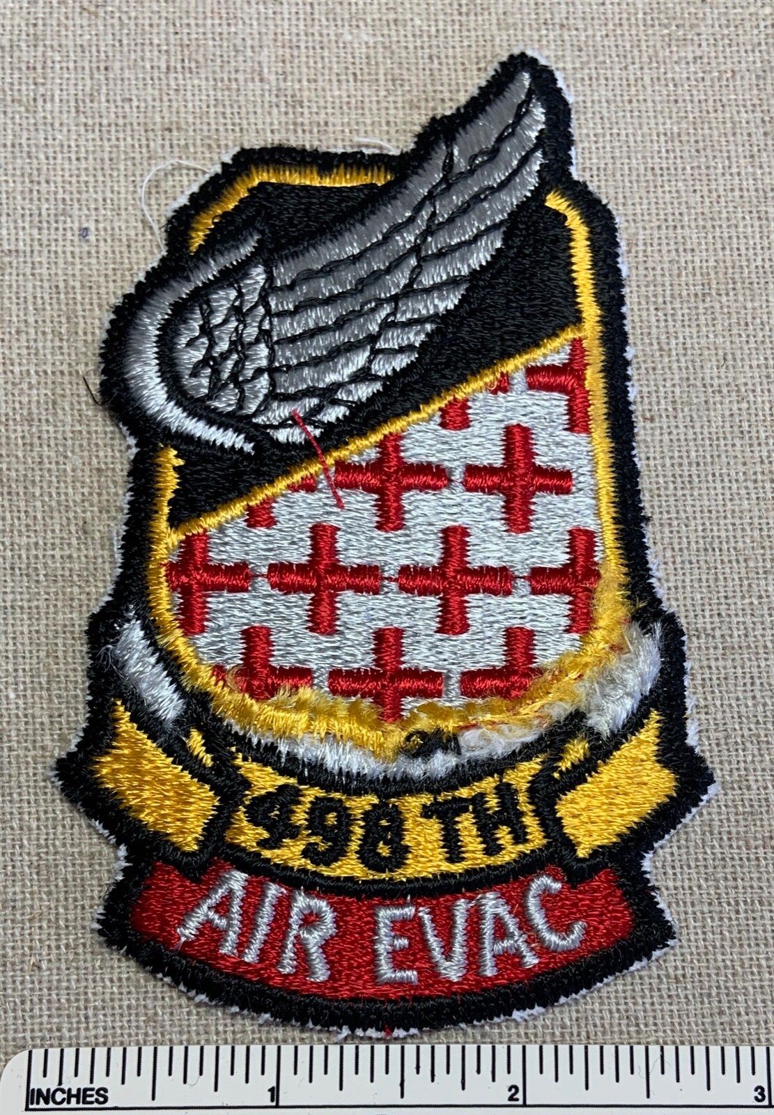 Vintage UNITED STATES MILITARY 498th Air Evac Uniform Badge PATCH USAF ...