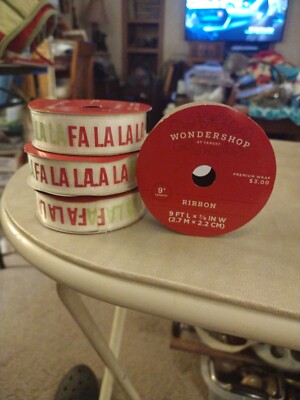 Wondershop at Target 9' x 7/8" Ribbon - (4 Spools) New | eBay