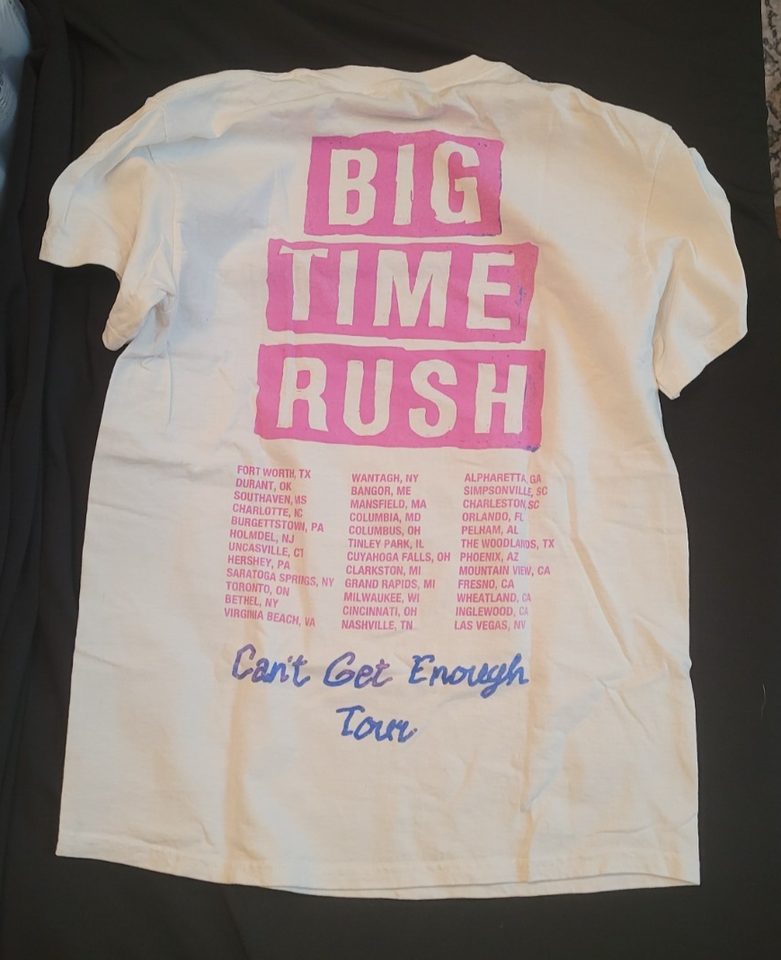 Big Time Rush Official Artist Tour Merch Can't Get Enough Tour Tshirt ...