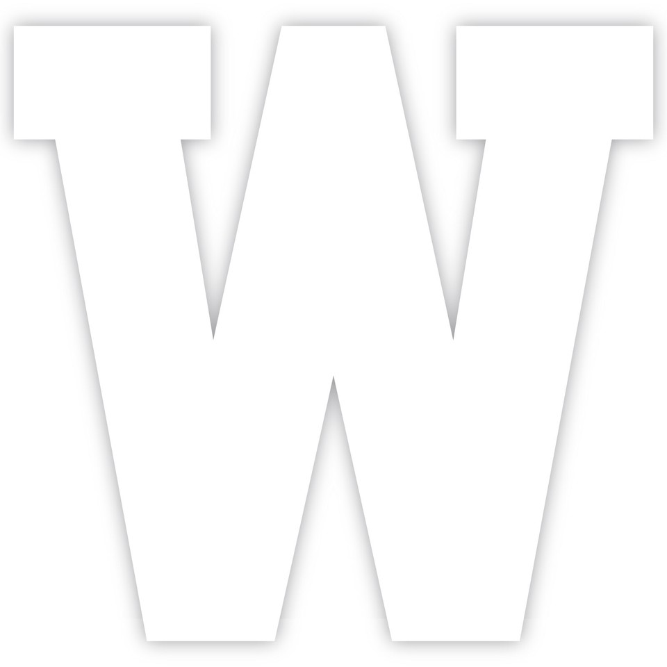 Varsity Letter W Decal Sticker Vinyl Window Laptop College Athletic ...