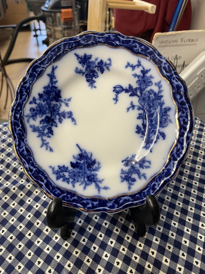 Antique Flow Blue Touraine Stanley Pottery 6.5” Saucer Plate 1880s ...
