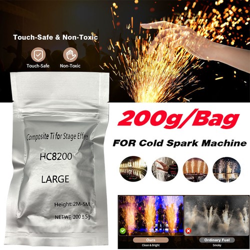 20 Bags Cold Spark Machine Ti Powder 200g Bag 3-5M Range Stage Effect ...