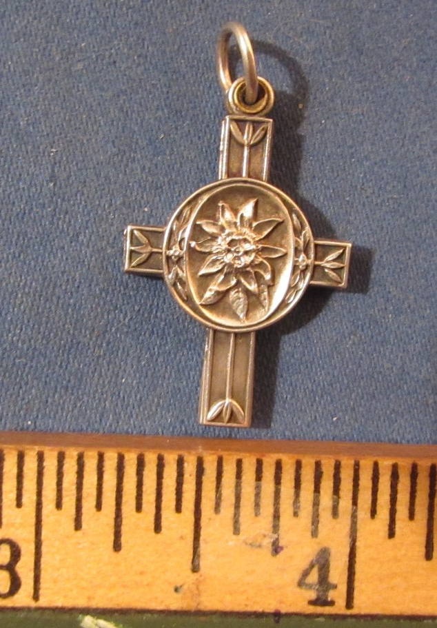 VINTAGE STERLING SILVER RELIGIOUS SLIDE CROSS PENDANT JMJ BE WITH US ON ...