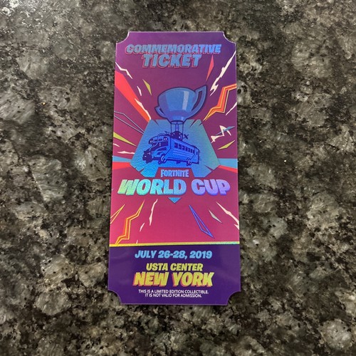 Fortnite World Cup 2019 Commemorative Ticket and Battle Pass Stamp Book ...