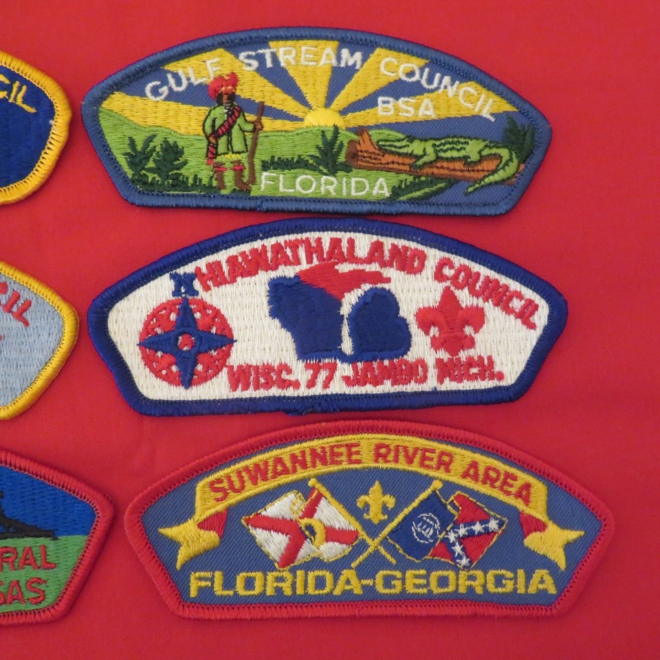 Boy Scout 6 CSP's Council Shoulder Patches Mixed Lot # CSP - 2 F261B2 ...