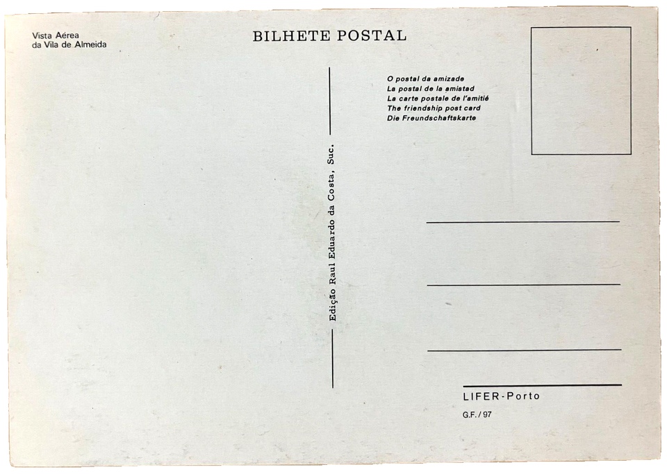 Postcard: Aerial view of Alameida w/ star-shaped city walls, Portugal ...