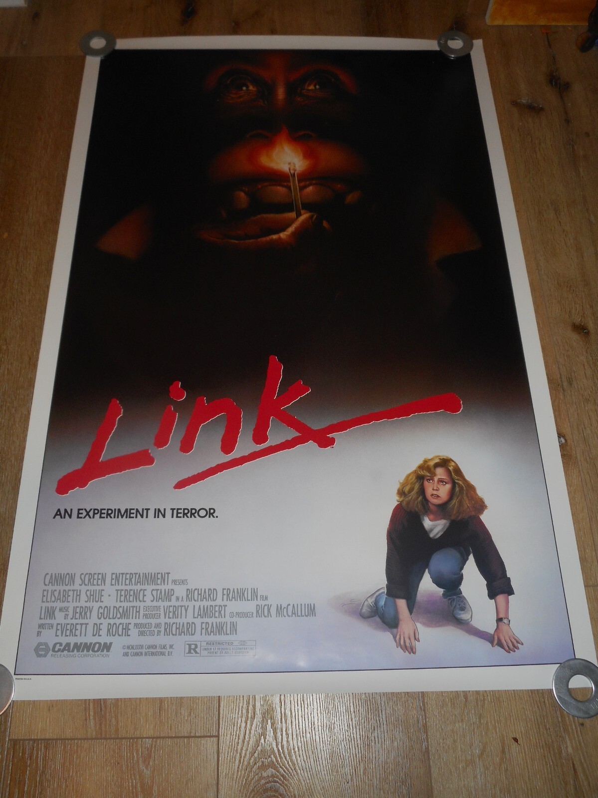 LINK - ORIGINAL SS ROLLED THEATRICAL POSTER - 1986 -ELISABETH SHUE ...