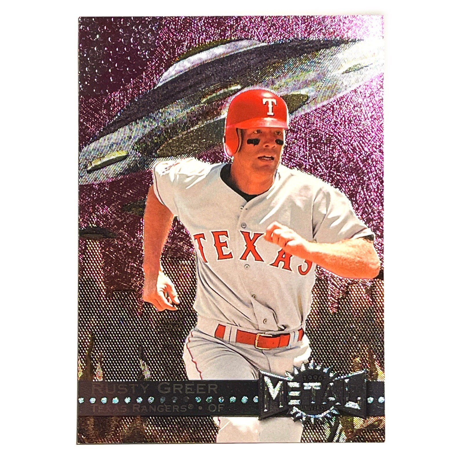 1996 Fleer Skybox Metal Universe Rusty Greer #114 Texas Rangers MLB | eBay