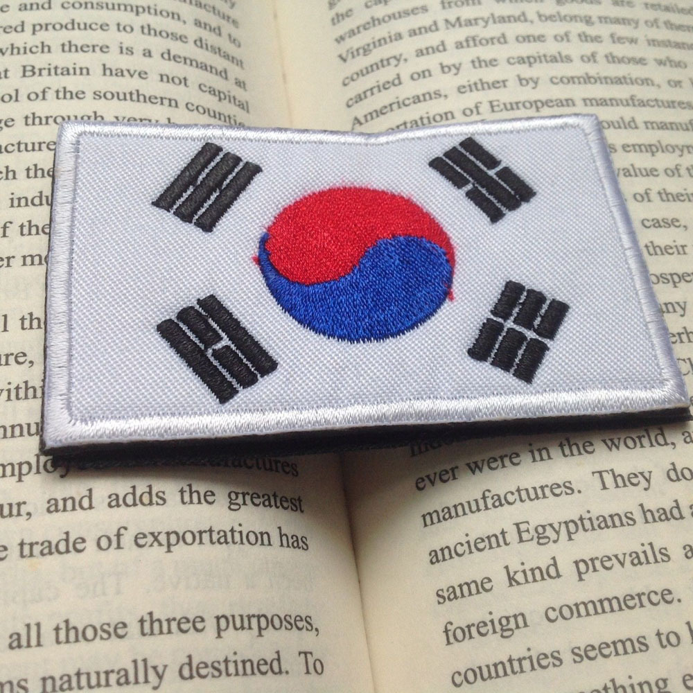 REPUBLIC OF KOREA FLAG 3D EMBROIDERED PATCHES KOREA BADGE PATCH | eBay