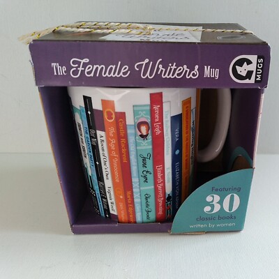 NIB The Female Writers Mug, 30 Classic Books By Women, Ginger Fox Book ...