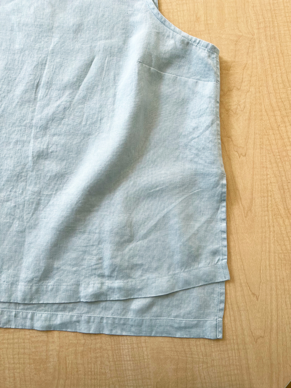 NWT NotPerfectLinen Lithuania MALMO High-Low Tank Top | Ice Blue XXL | eBay