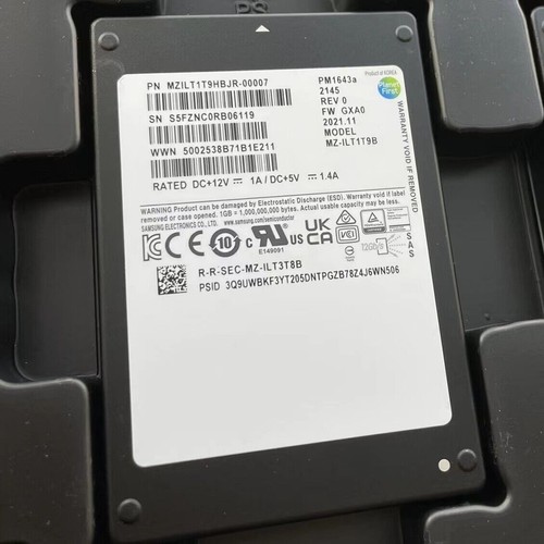 PM1643a 1.92TB SSD 2.5" SAS MZILT1T9HBJR-00007 MZ-ILT1T9B 1920GB #W1 ...