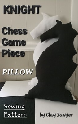 KNIGHT Chess Game Piece Large Decorative Pillow Sewing Pattern Free ...
