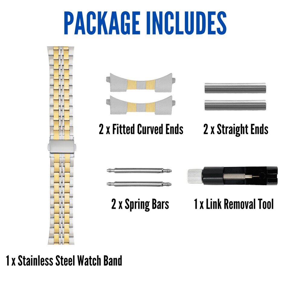 20mm Jubilee Stainless Steel Metal Watch Band for Bulova Oceanographer ...