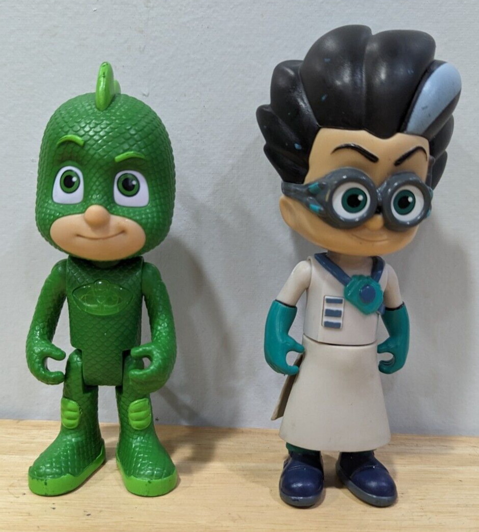Lot of 2 - PJ Masks Talking Action Figures Gecko & Romeo Tested and ...