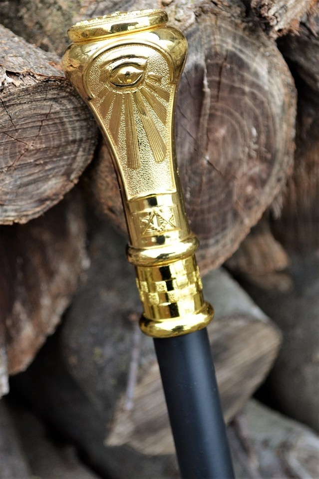 Masonic Segmented Walking Stick Cane - Freemasons - Mason - Square and ...