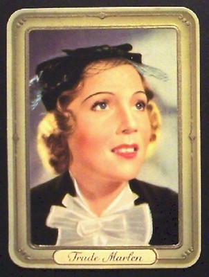 #165 Trude Marlen 1937 Garbaty Passion Film Favorites Embossed ...
