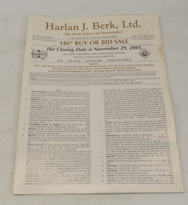 Catalog - Harlan J Berk Ltd 146th Buy or Bid Sale - November 29, 2005 ...