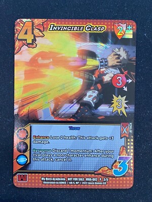 Invincible Clasp (MHA-Q02 P 3/5) My Hero Academia Card Game | eBay