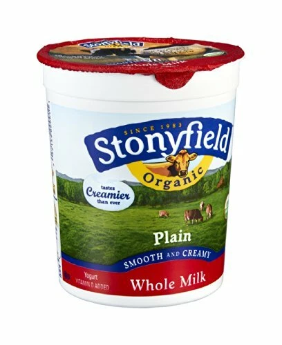 Cream Organic Whole Milk Yogurt On The Top