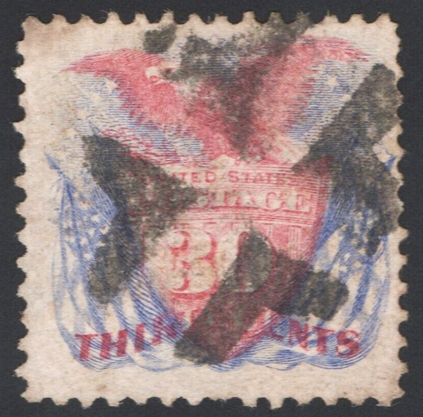 US Sc# 121 USED { 30c SHIELD EAGLE FLAG PICTORIAL } "SCARCE FROM 1869 ...