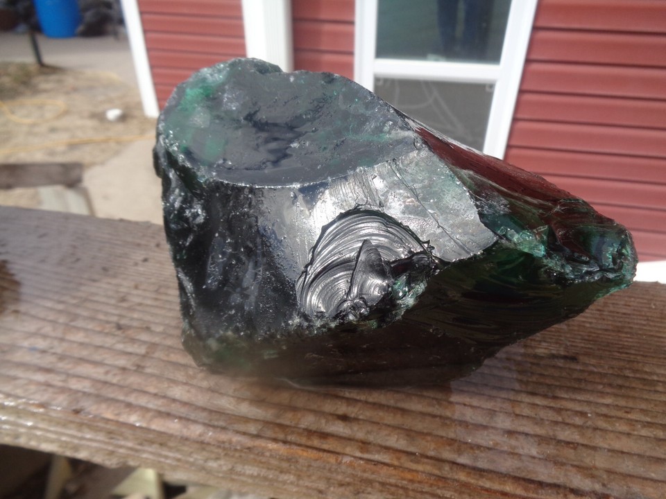 Glass Rock Slag Beautiful Clear Emerald Green 5.4 lbs AA93 Landscaping ...