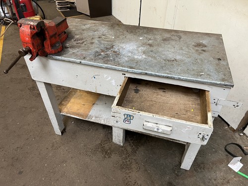 Vintage Workbench With Vice Workshop Bench With Record 84-34 vice | eBay UK